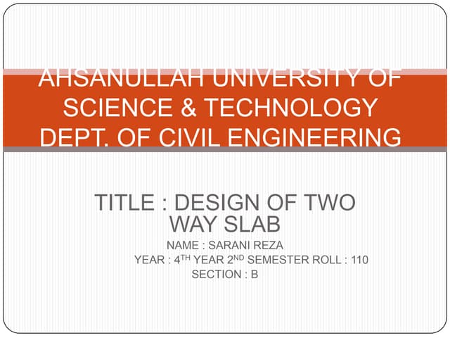 Beam and slab design | PDF