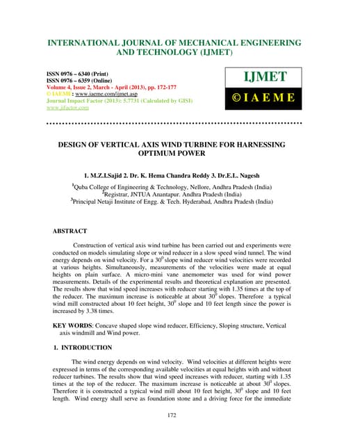 A Review Of Vortex Bladeless Wind Turbine And Vorticity Effects | PDF ...