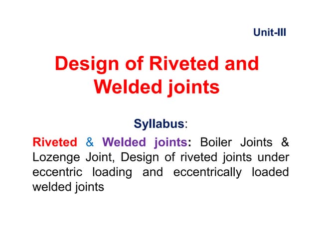 Simple welded connection using Fillet weld | PPTX