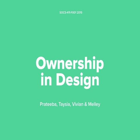 Ownership in design | PDF