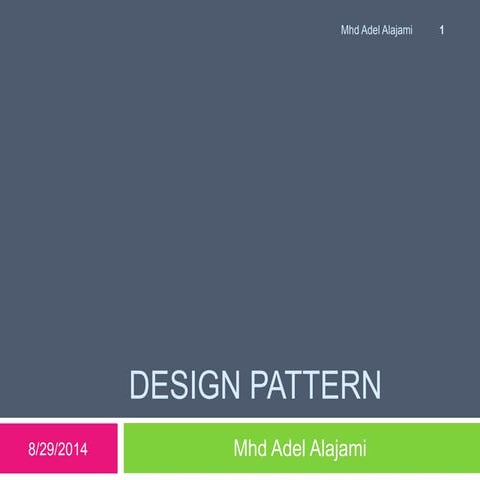 Design pattern | PPTX