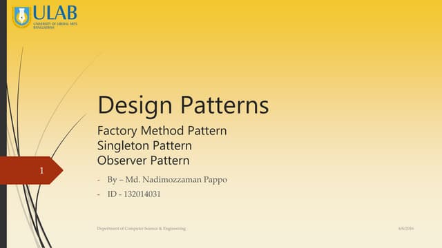 Design Pattern Software Engineering Ppt