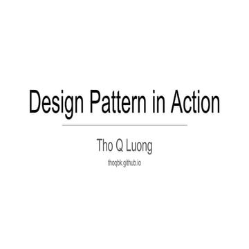 Design pattern in action | PPT