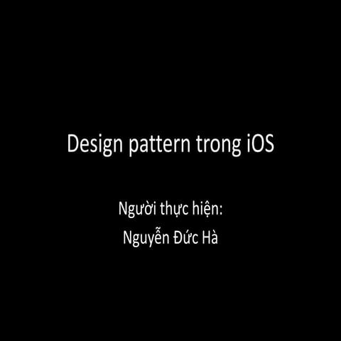 Design pattern iOS | PPT