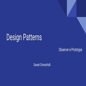 Design patterns - Gang of Four - Observer e Prototype | PDF
