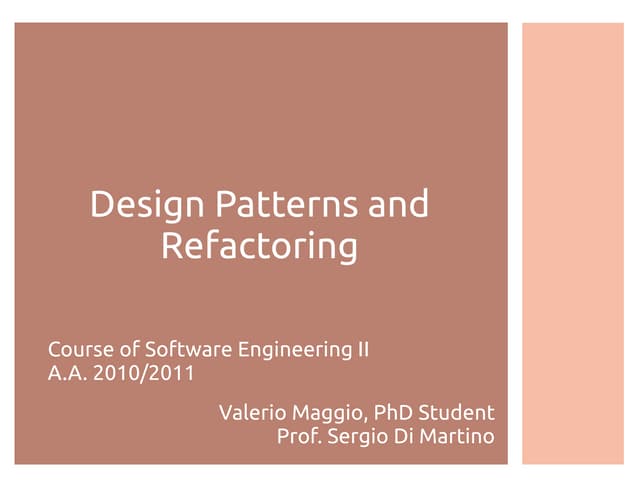 Design patterns and Refactoring | PDF Design patterns and Refactoring | PDF