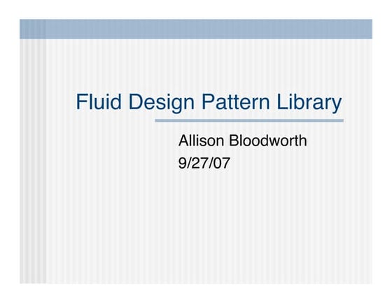 How To Develop Your Own Pattern Libraries? | PPT