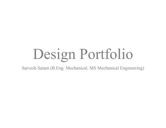 Engineering design portfolio | PPTX
