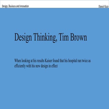 Design thinking, tim brown | PDF