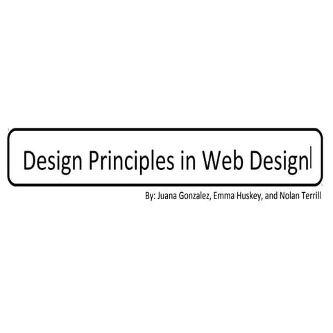 Design Principles of Web Design | PPT