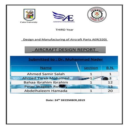 Aircraft 8 Passengers Design [RAVEN]. | PDF