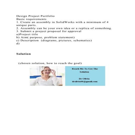Design Project PortfolioBasic requirements 1. Create an assembly.docx