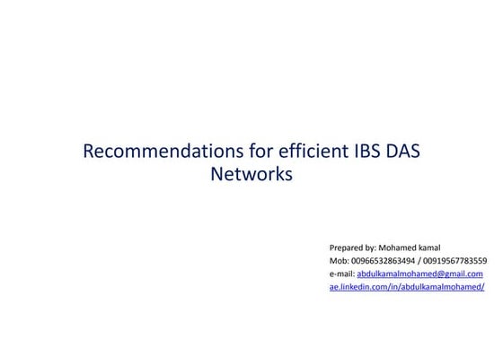 In building solutions ibs using distributed antenna system | PDF | Telecommunications Industry ...