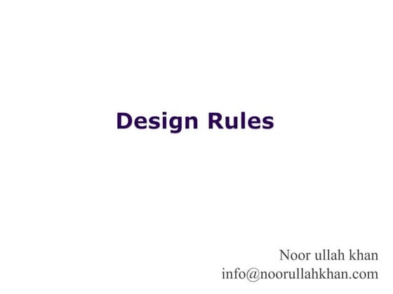 Unit 2 HCI DESIGN RULES AND DESIGN PATTERNS | PPT