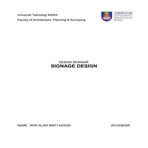 Signage Design | PDF