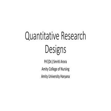 Quantitative designs | PPTX