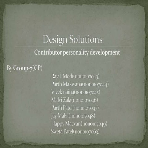 design solution | PPTX