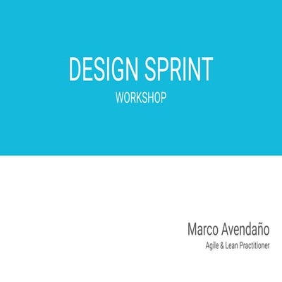 Design Sprint - Workshop | PDF