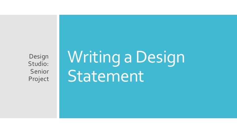 Design Statement Design Statement