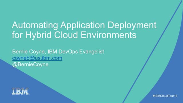 Design Automating Application Deployment For Hybrid Cloud