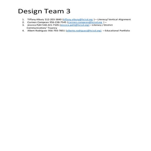 Design team 3 | PDF