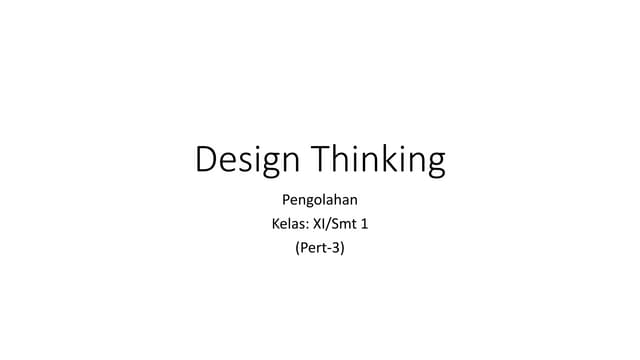 Design thinking | PPTX
