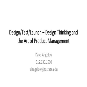 Design Thinking and The Art of Product Management | PPT