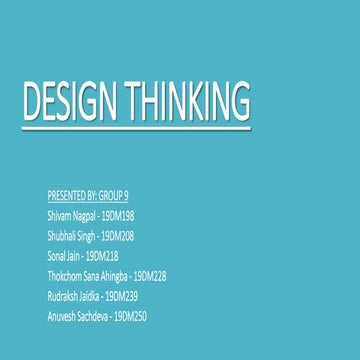 Design thinking PPT | PPT