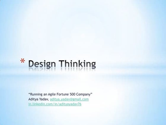 Design thinking notes | PDF