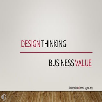 Design Thinking - Business Value | PPT