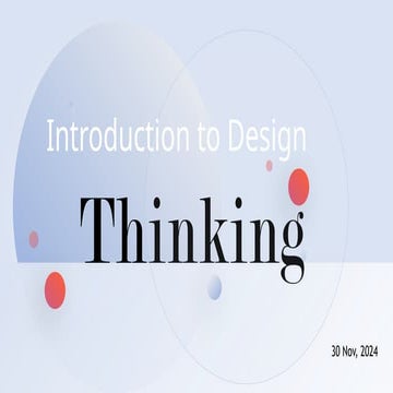 Design Thinking for entrepreneurs and business | PPTX