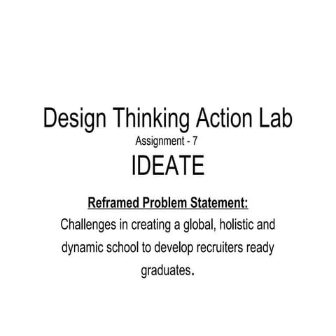 Design thinking asst on ideation 12082013 | PPT | Education