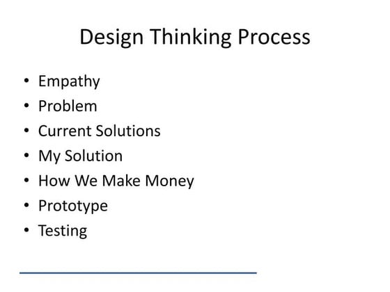 Design Thinking Example | PPT
