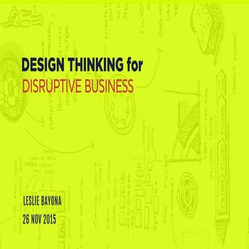 Design thinking disruptive era | PDF