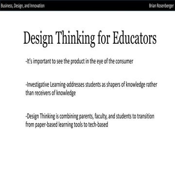Design thinking for educators | PPTX