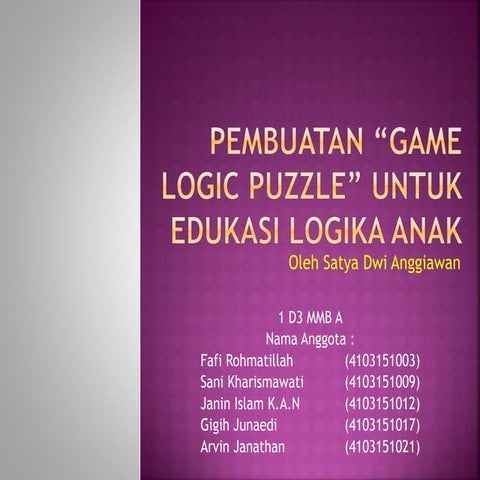 Design thinking (game logic puzzle) | PPT