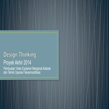 Design thinking TA 1 | PPT