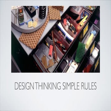 Design Thinking simple rules | PPT