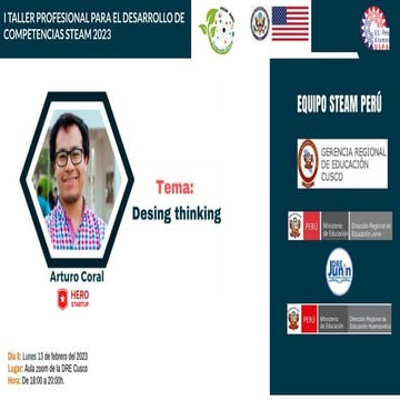 Design Thinking + STEM - Ing. Arturo Coral - Sembrando ciencia.pdf