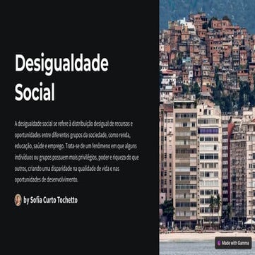 Apresentação Desigualdade e Exclusao Social | PDF