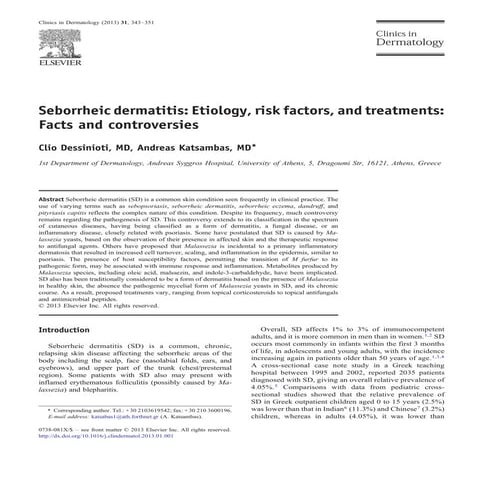 Seborrheic Dermatitis - Risk factors and Treatment | PDF