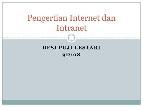 Internet dan intranet | PPTX