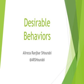 Desirable behaviors | PDF
