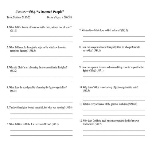 Desire of Ages Study Guide - Chapter 64 - A Doomed People.pdf