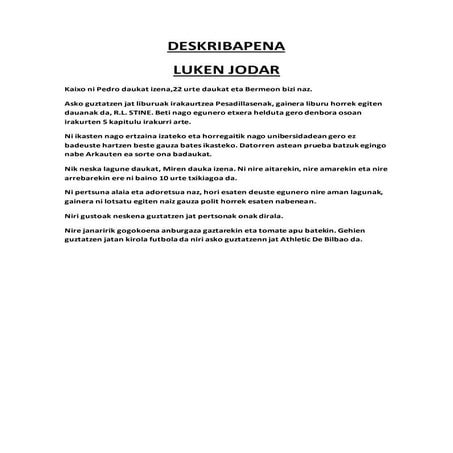 Deskribapena pedro | DOCX