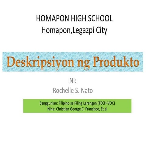 Deskripsyon ng Produkto.ppt
