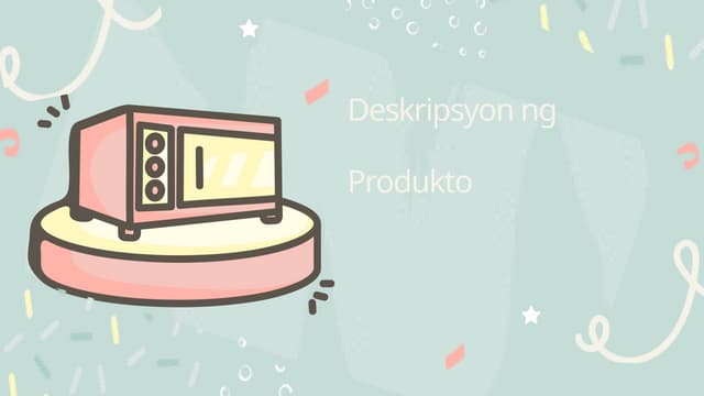 Deskripsyon ng produkto | PPTX