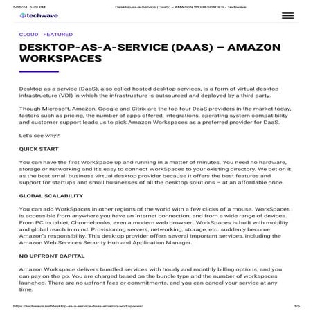 Desktop-as-a-Service (DaaS) – AMAZON WORKSPACES - Techwave.pdf