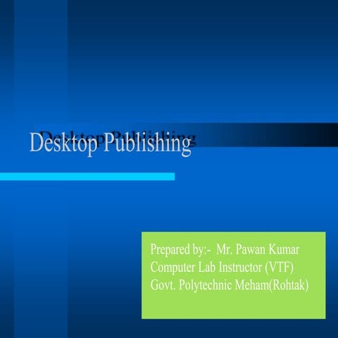 desktop-publishing- learning power point | PPTX