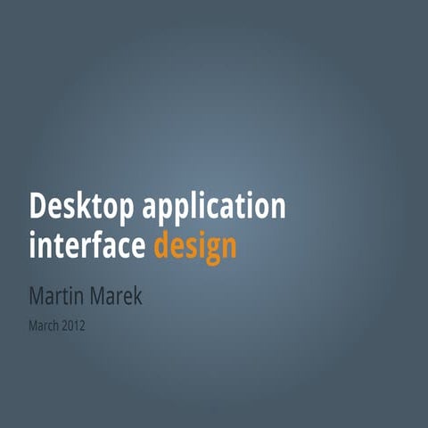Desktop application interface design | PDF